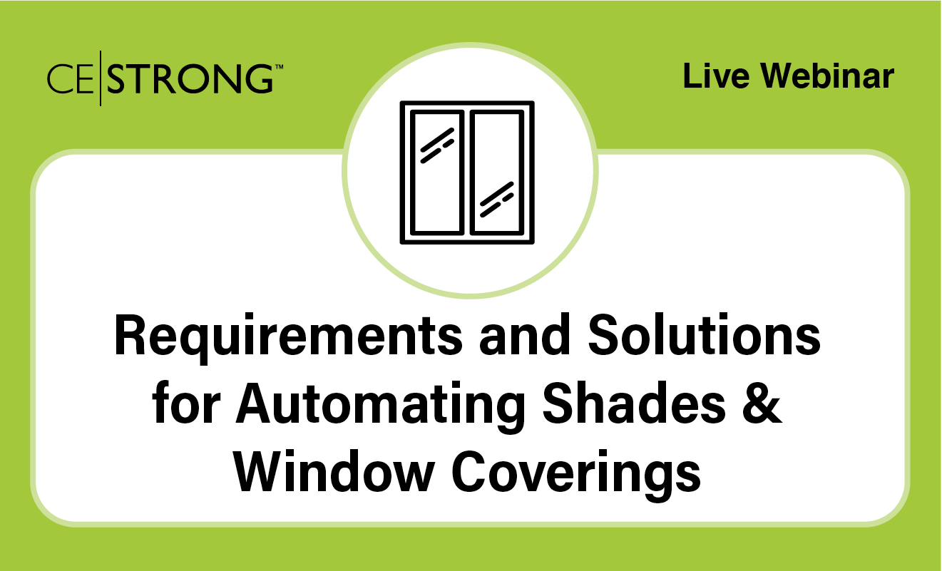 Requirements and Solutions for Automating Shades & Window Coverings ...
