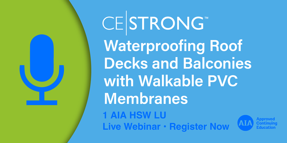 Waterproofing Roof Decks and Balconies with Walkable PVC Membranes - CE ...